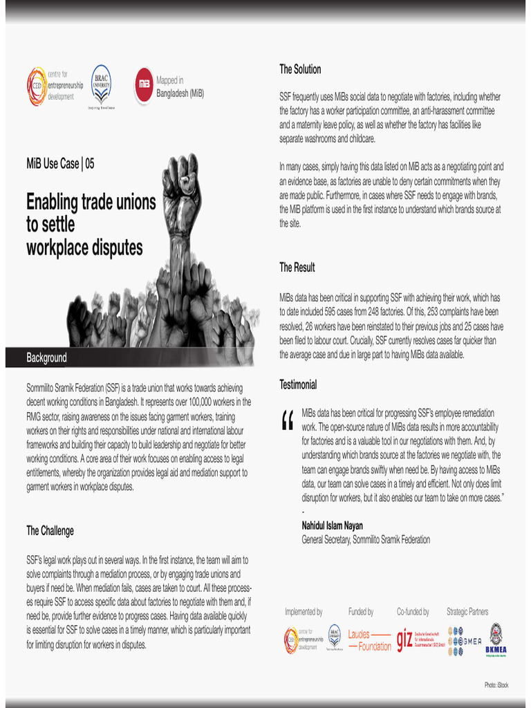 MiB Use Case 5_SSF | PDF | Trade Union | Occupational Safety And Health