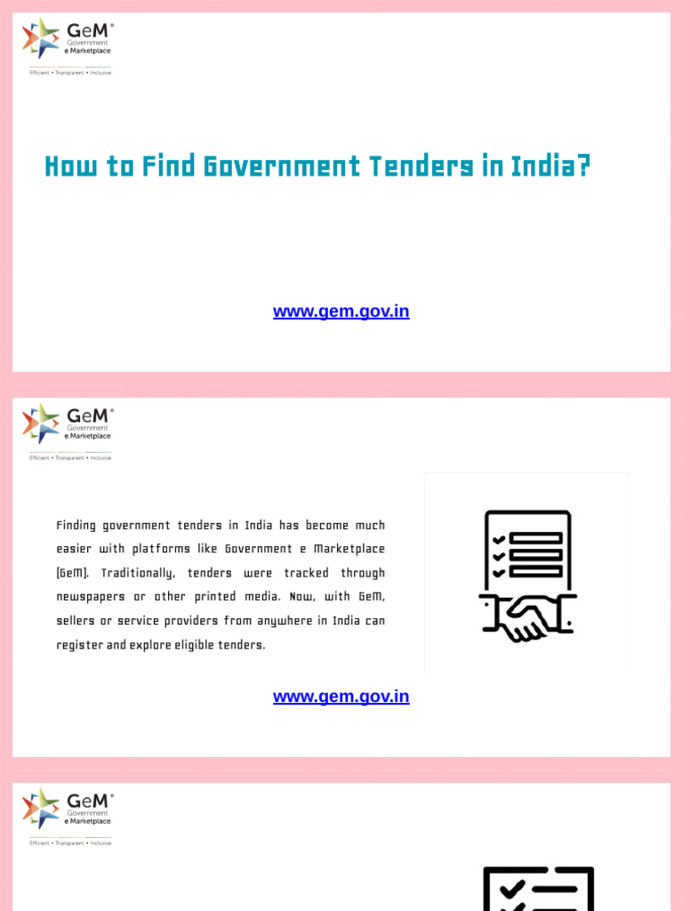 How to Find Government Tenders in India | PDF
