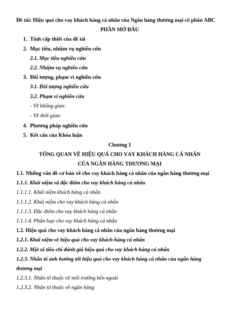 Đề cương NHTM | PDF