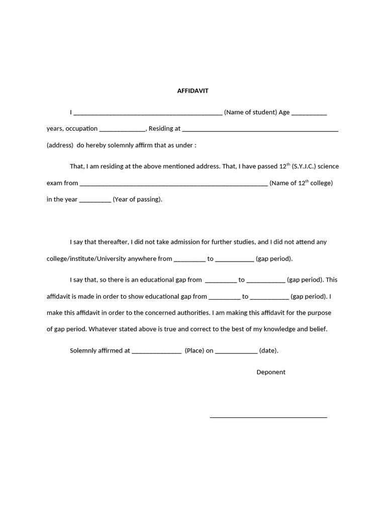 Format Gap Certificate | PDF