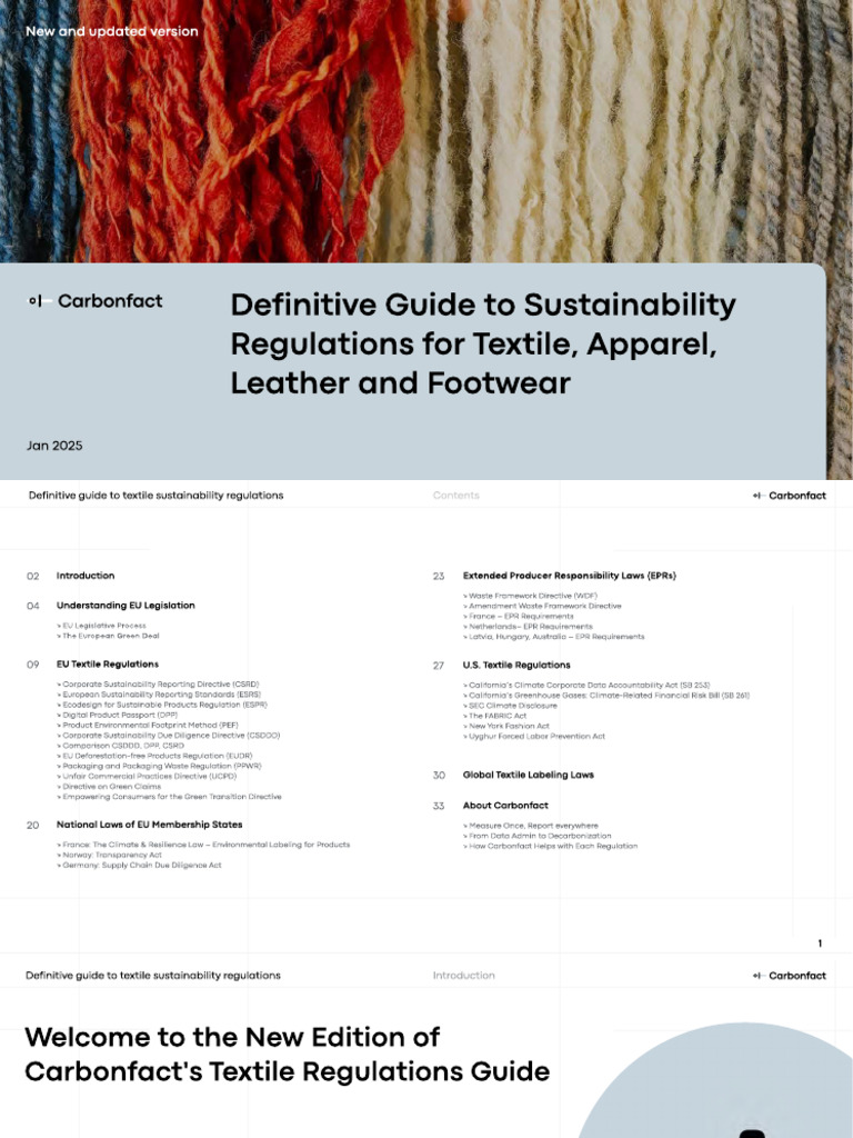 Carbonfact Textile Regulations Guide v2 01152025 | PDF | Sustainability ...