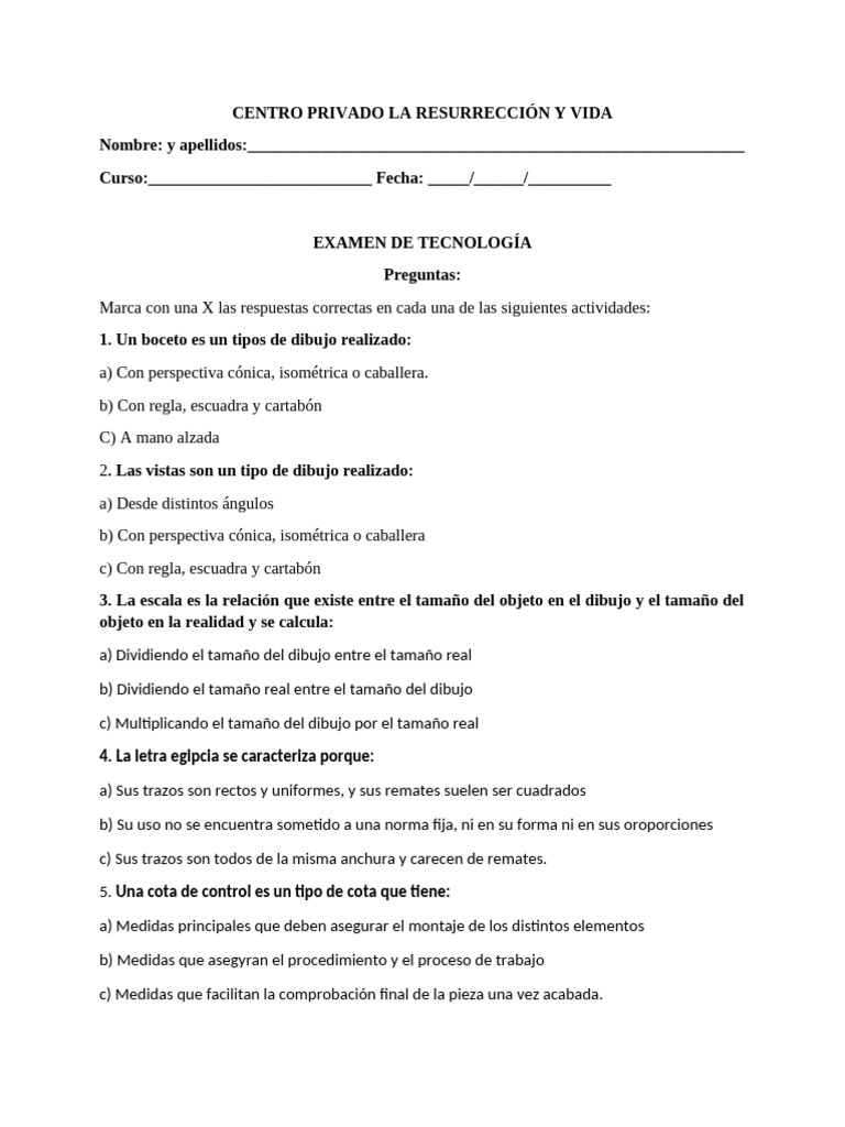 Examen de Tecnología 3 | PDF