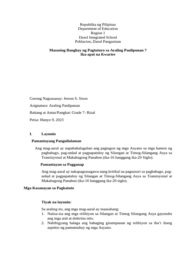 Lesson Plan | PDF