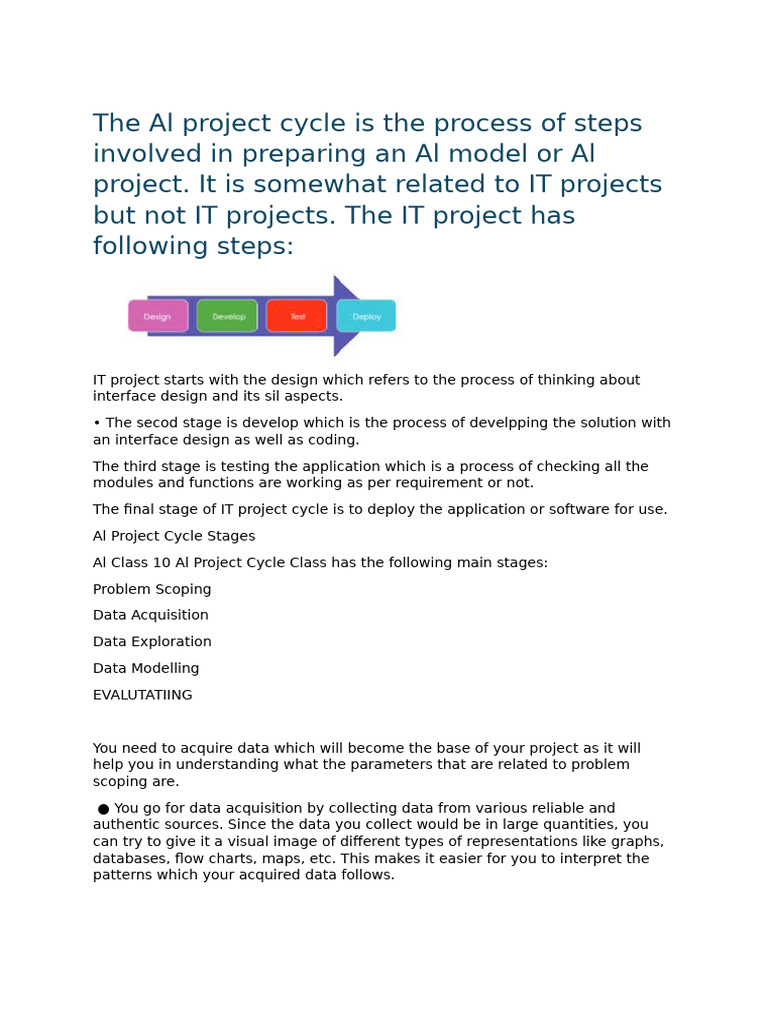 Al Project Cycle[1] | PDF | Machine Learning | Computing