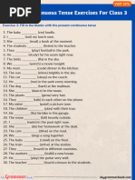 Doing Words Worksheet for Class 1 | PDF