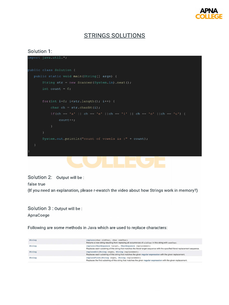 String Solution | PDF