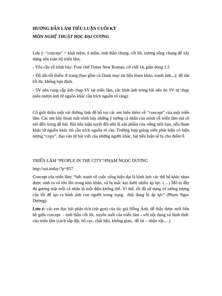 Huong Dan Lam Tieu Luan Cuoi Ky. NTHDC | PDF