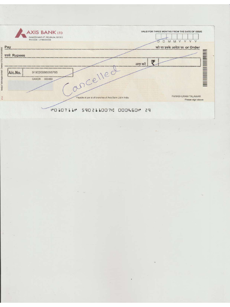 Parashuram Cheque | PDF