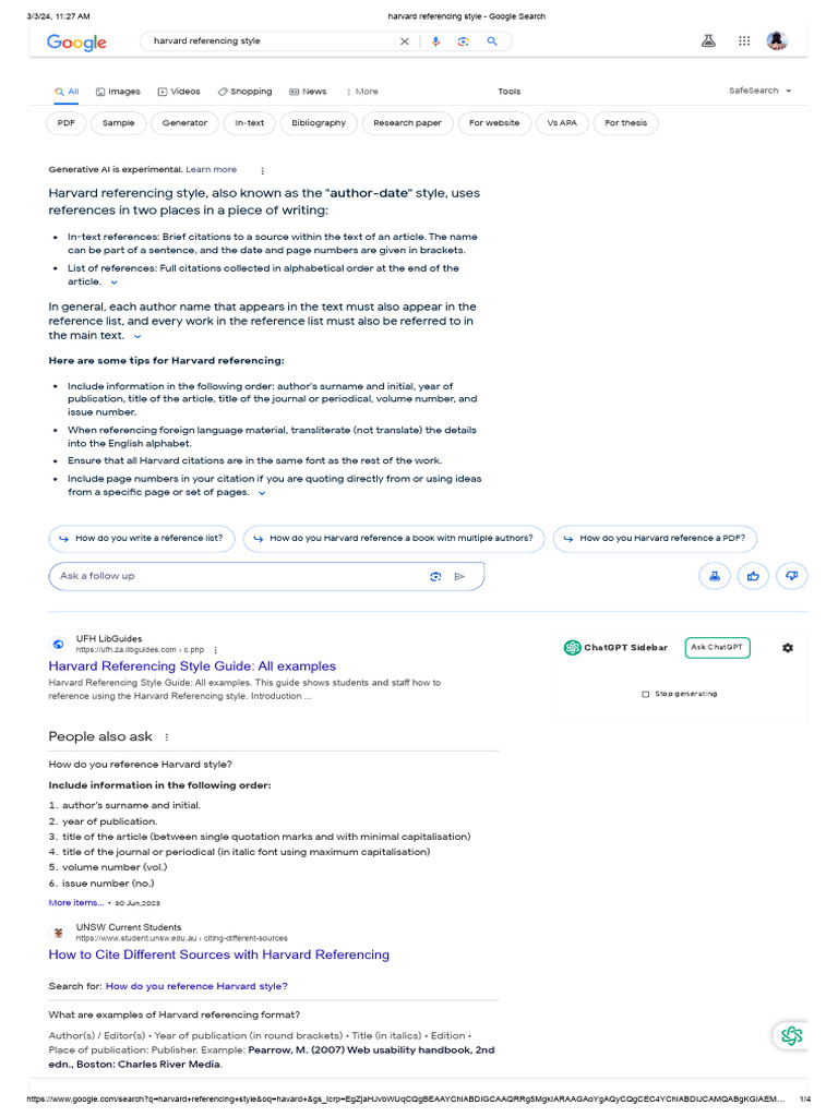 Harvard Referencing Style - Google Search | PDF | Citation | Publishing