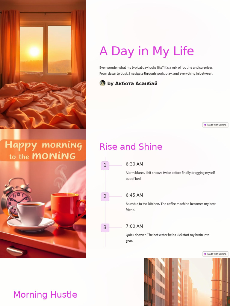 A Day In My Life Pdf