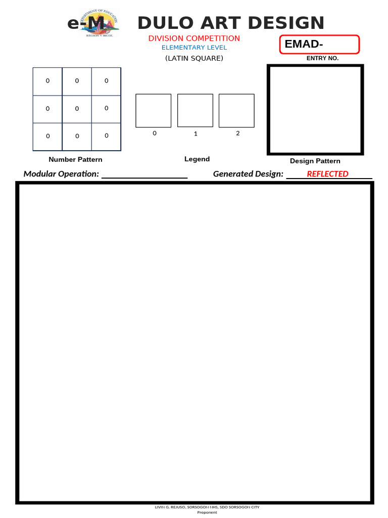 Latin Square Design Patterns for Competition | PDF