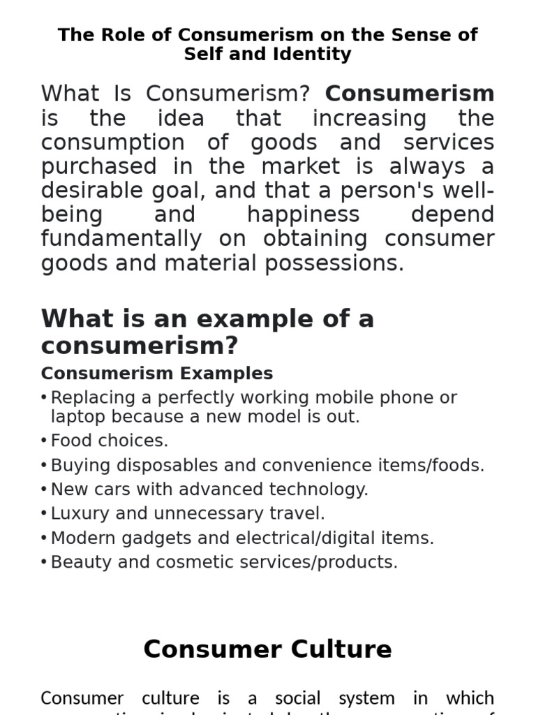 CONSUMERISM-MATERIAL-SELF | PDF | Consumerism | Self Concept