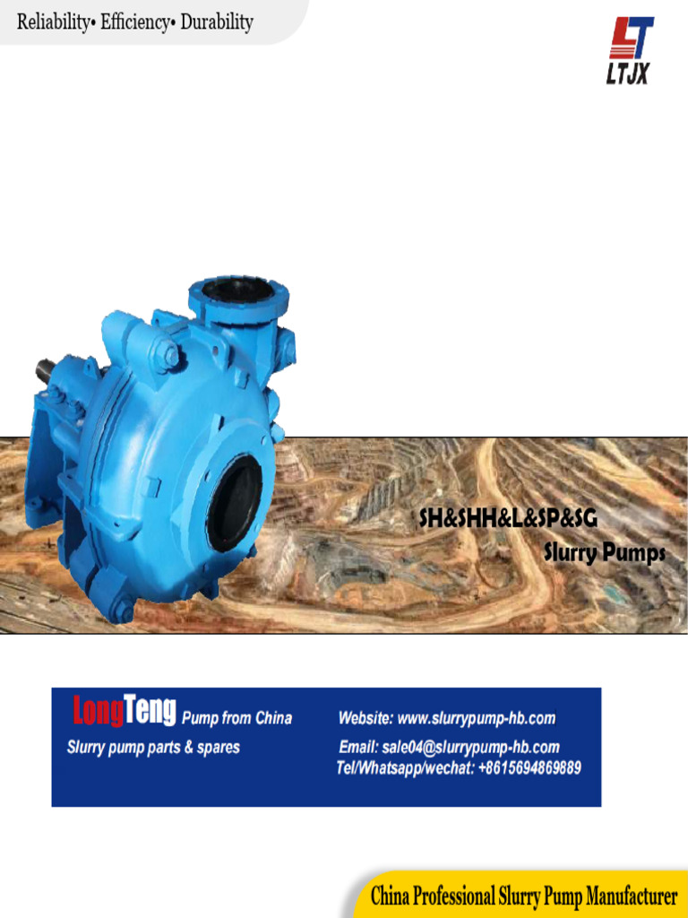China Medium Head Heavy Duty Slurry Pumps | PDF | Pump | Mill (Grinding)