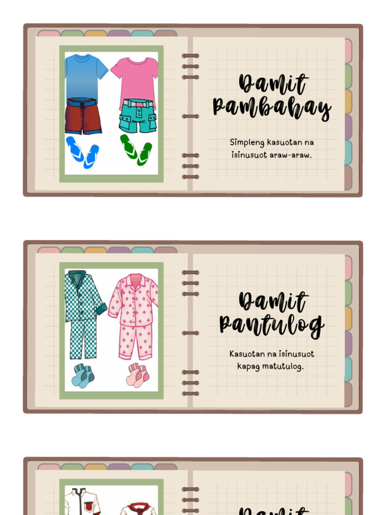 Mga Uri NG Damit | PDF