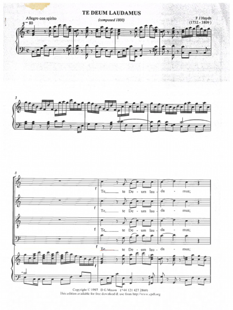 Te Deum Haydn | PDF