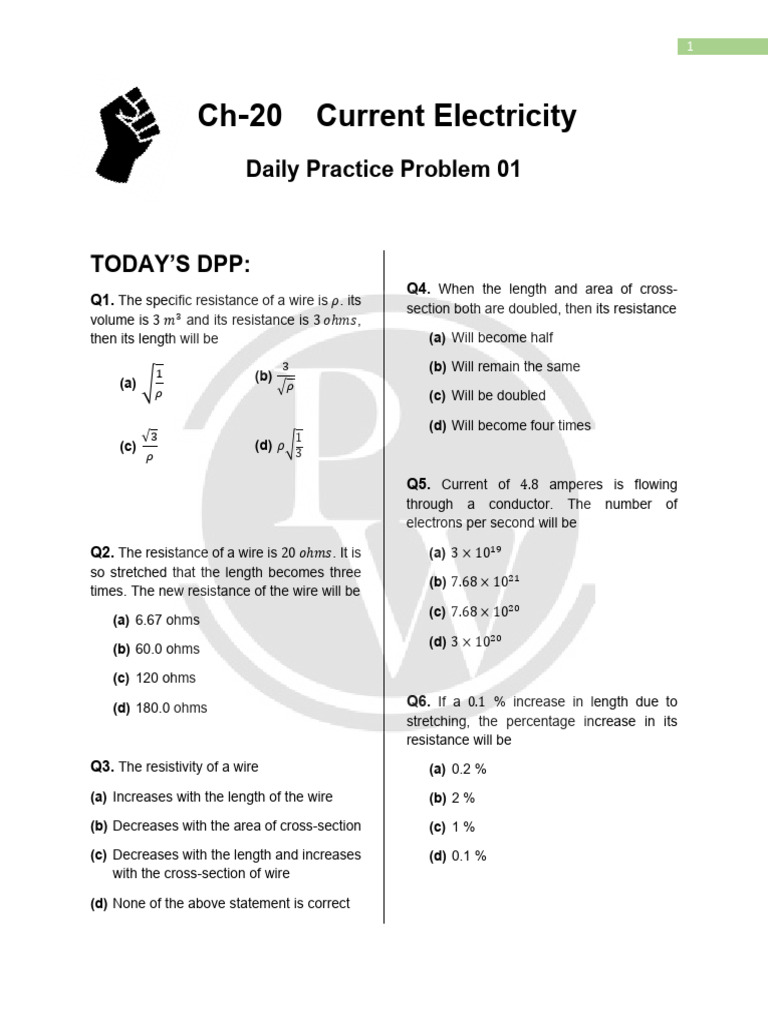 Physics Practice Problems | PDF | Electron | Electromagnetism