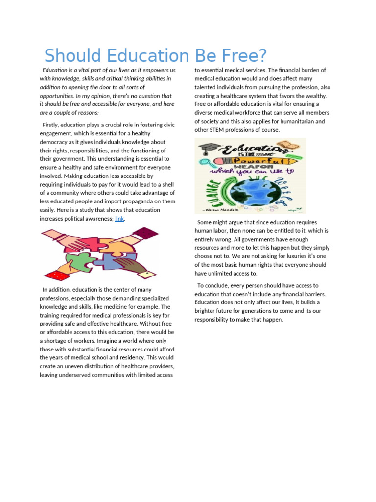 The Case for Free Education Access | PDF | Learning | Cognition