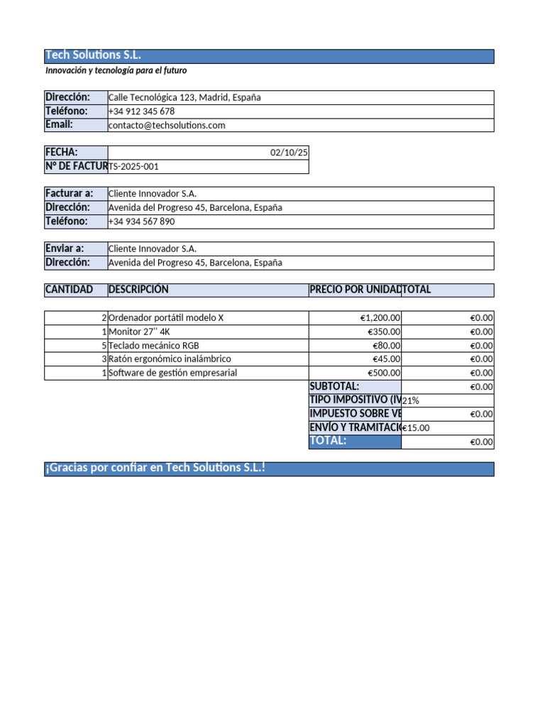 Factura - Excel Decathlon | PDF