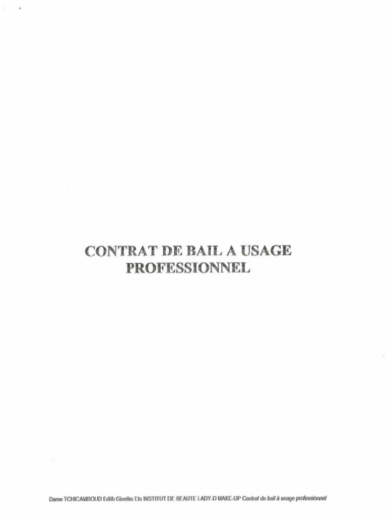 Contrat de Bail | PDF