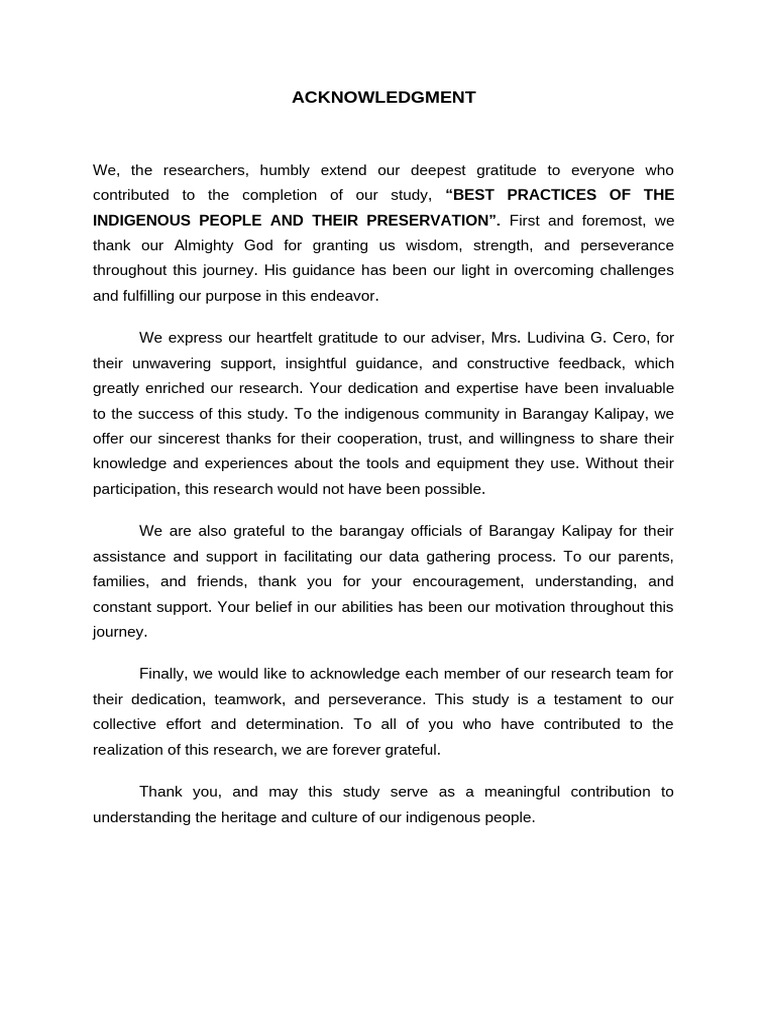 acknowledgement (1) | PDF | Social Psychology