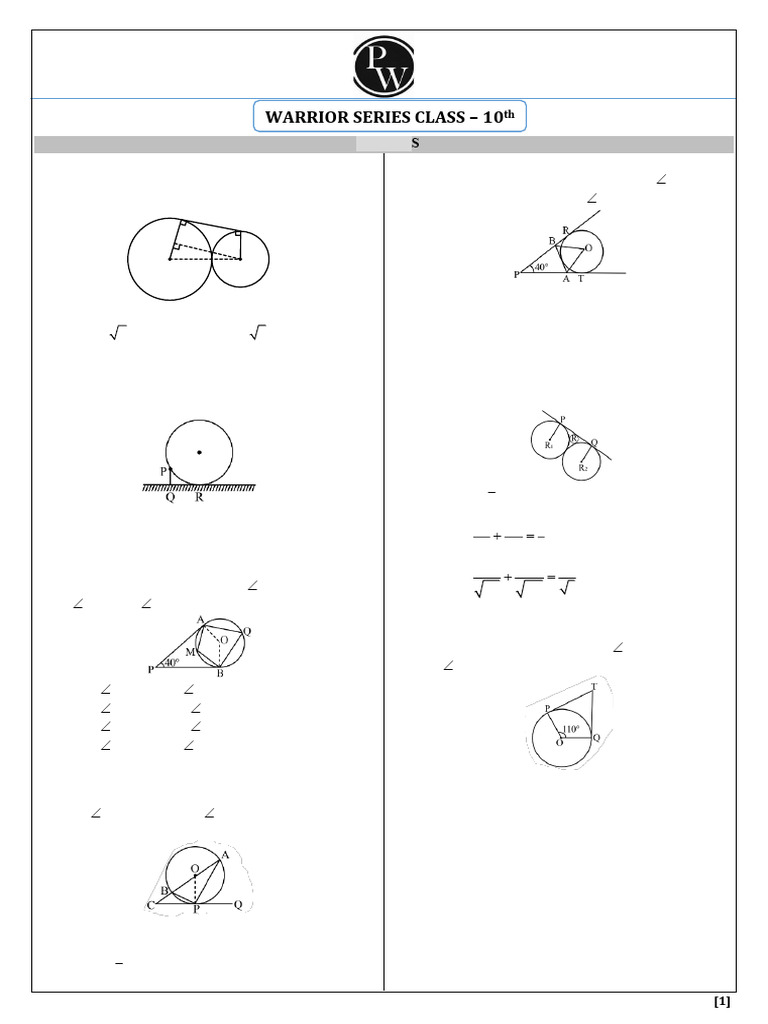 Geometry Practice: Circles & Quadrilaterals | PDF | Circle | Triangle