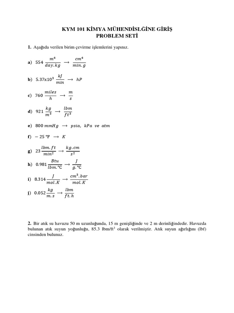KMG Örnek Problemler | PDF