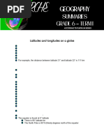 Grade 6 Geography Term 2 Assessment | PDF | Longitude | Latitude