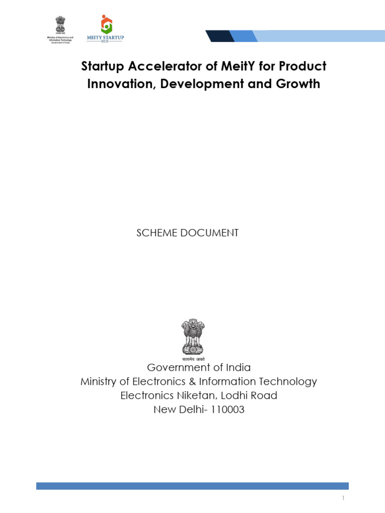 SAMRIDH Scheme Document | PDF | Startup Company | Small Business ...