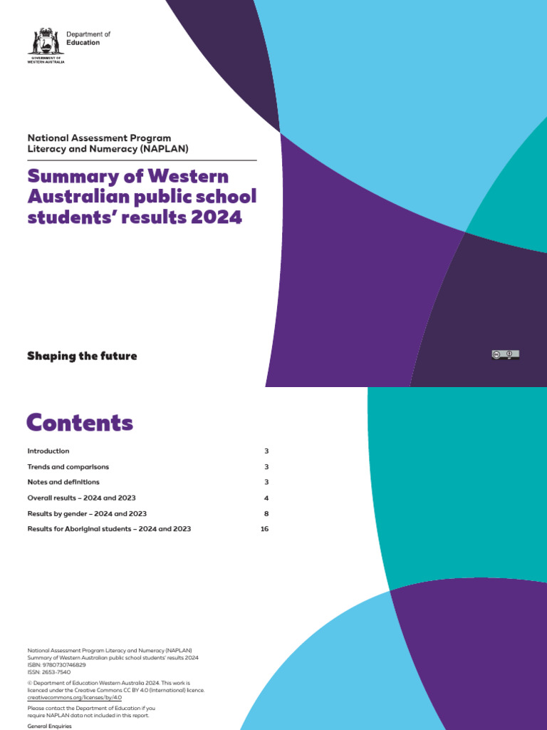 WA NAPLAN Results Summary 2024 | PDF