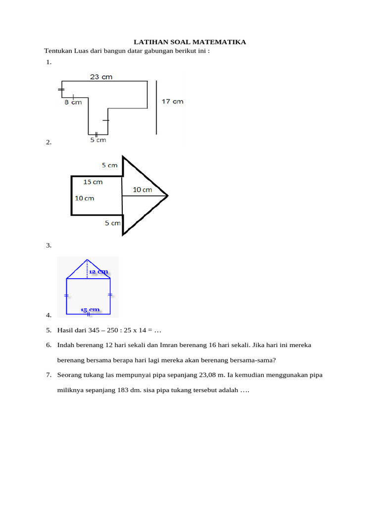 Latihan Soal Matematika Senin | PDF