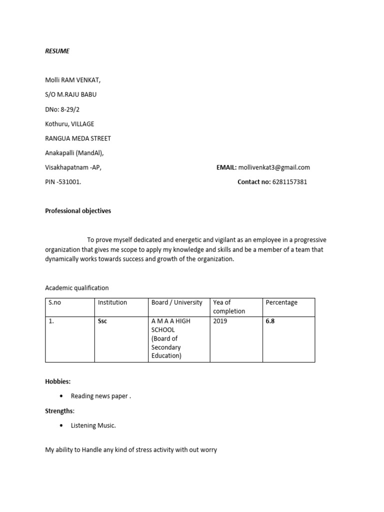 Document. Venkat's Resume...... Q D PDF | PDF