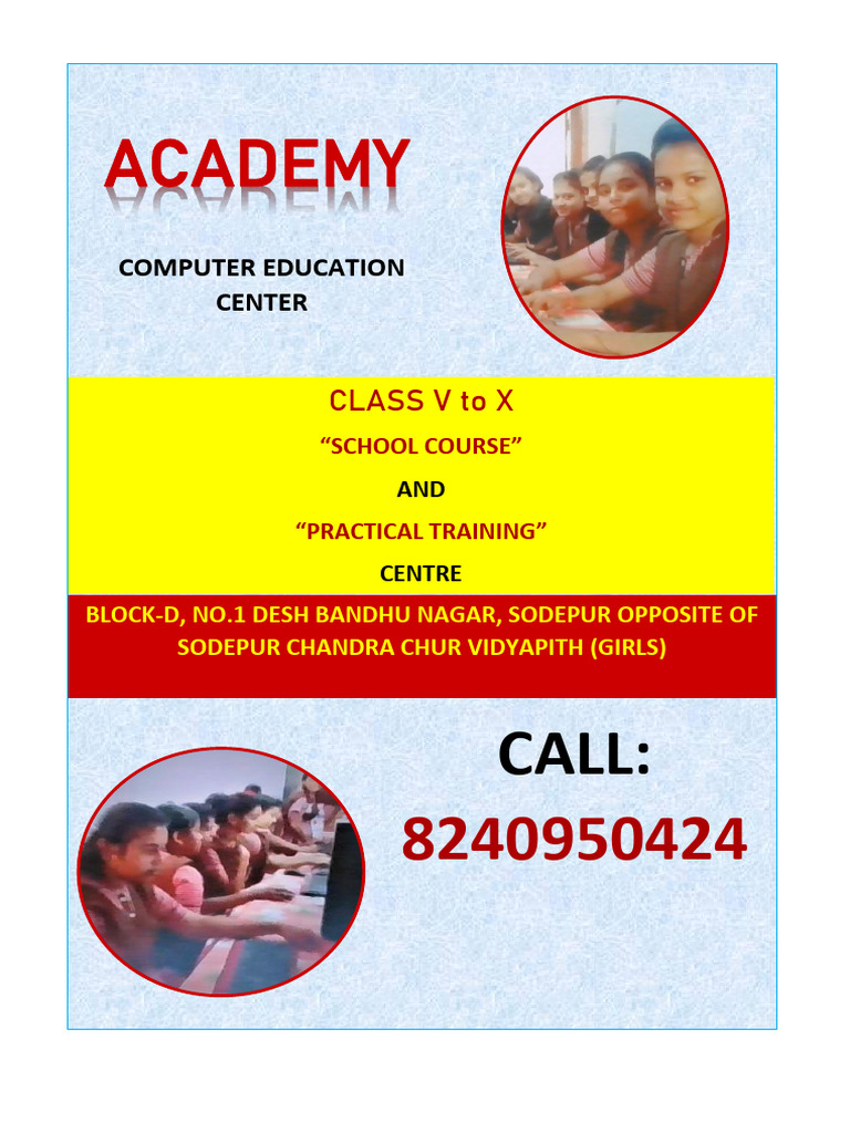 Computer Education Academy for Classes V-X | PDF