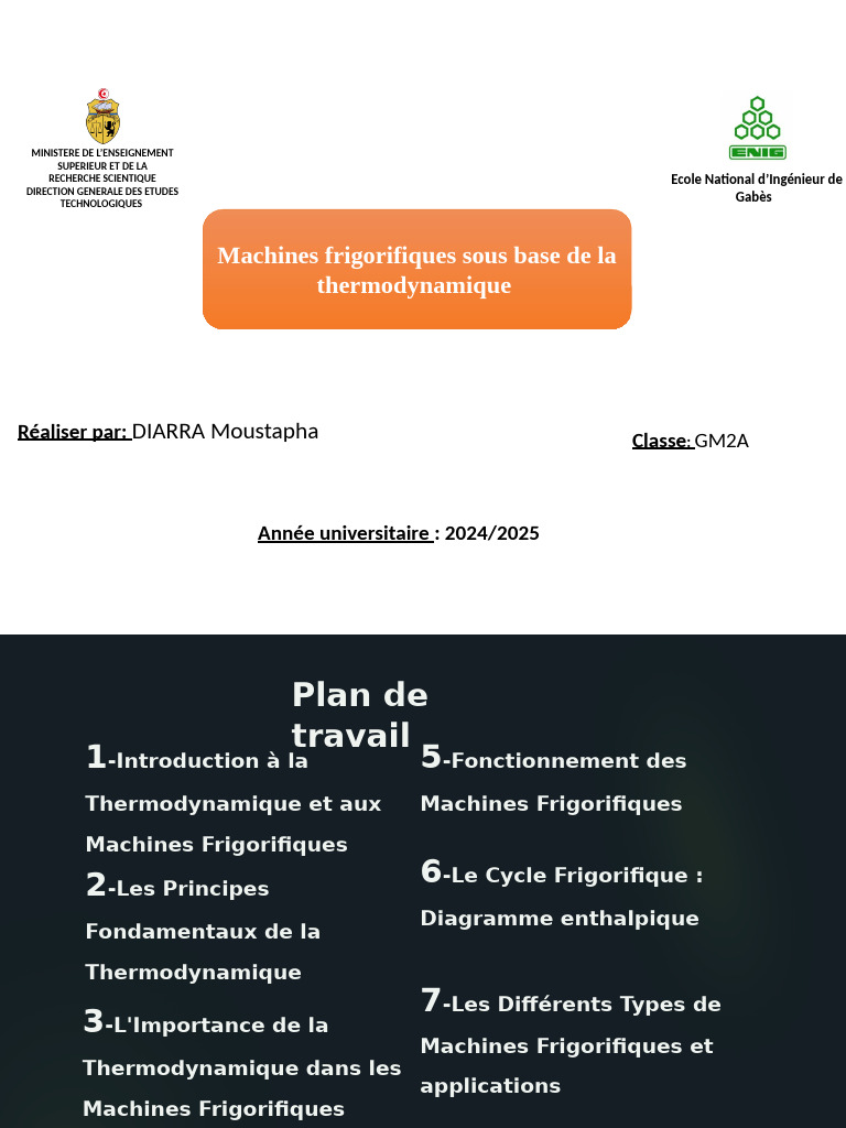 Introduction A La Thermodynamique Et Aux Machines Frigorifiques | PDF ...