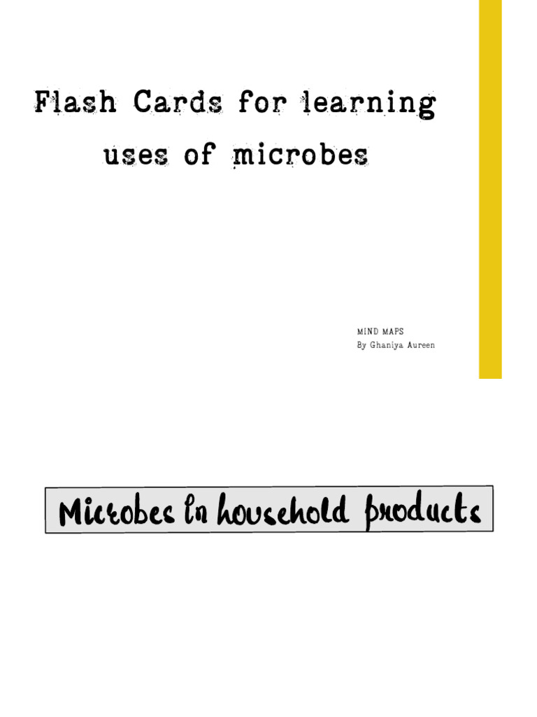 Microbes in Human Welfare Flash Cards | PDF | Cheese | Fermentation