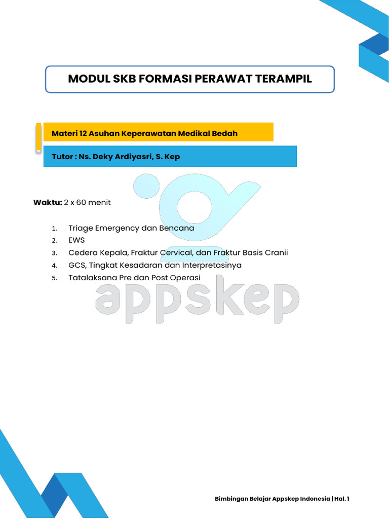 Materi 12 TKB d3 Kep - Deky 2 | PDF