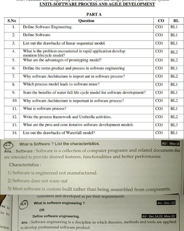 OOSE Unit 1 Part A | PDF
