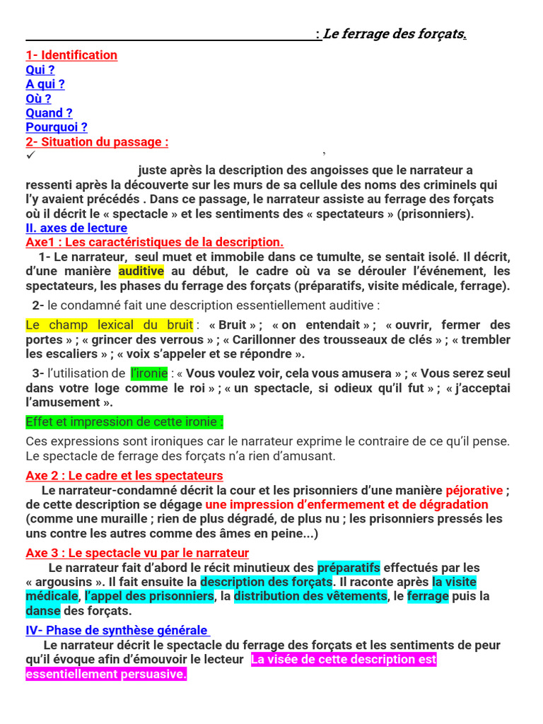 Analyse du Chapitre 13 de Hugo | PDF