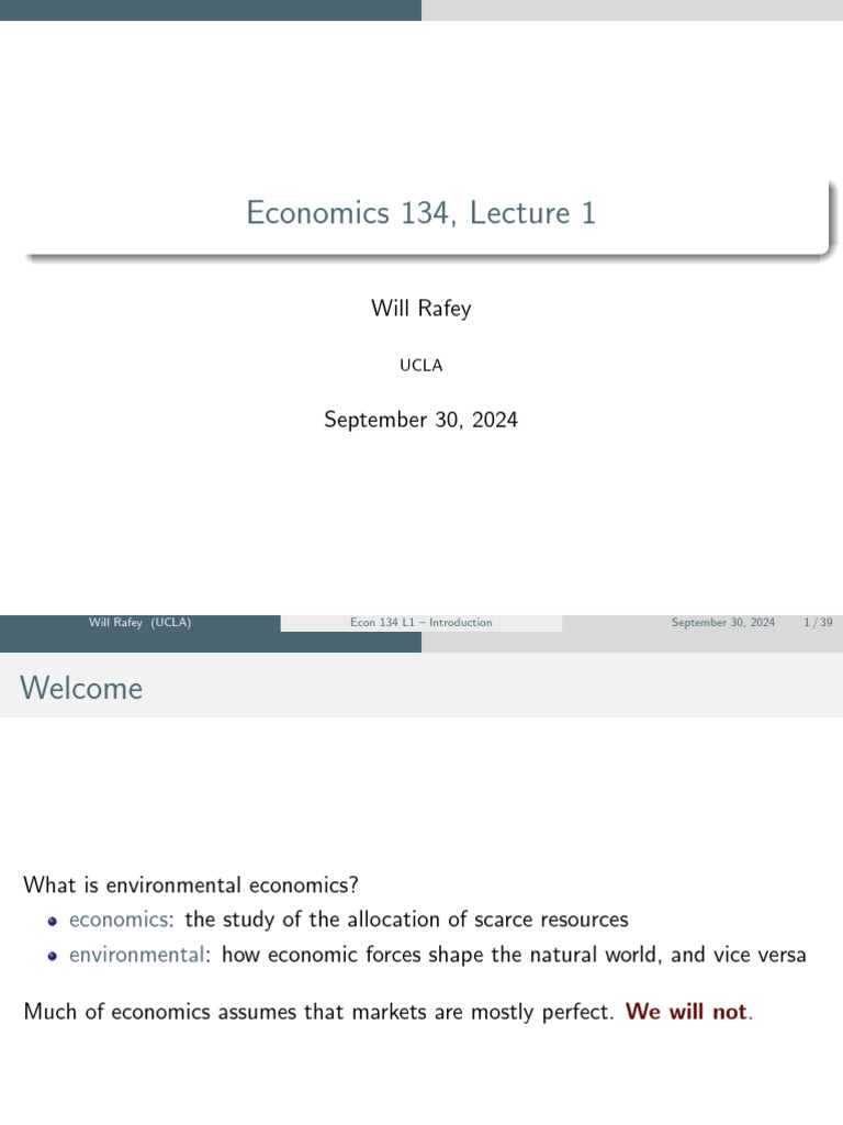 Intro To Environmental Economics | PDF | Externality | Greenhouse Gas