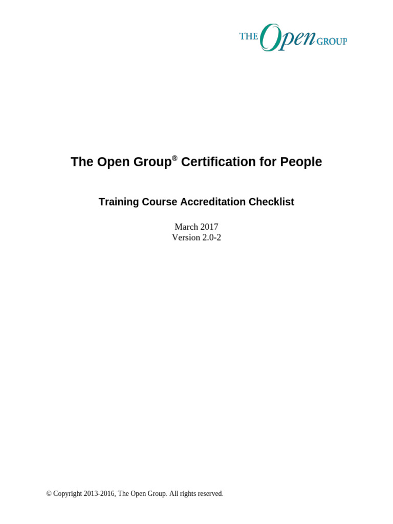 Training Course Accreditation Checklist | PDF | Quality Management ...