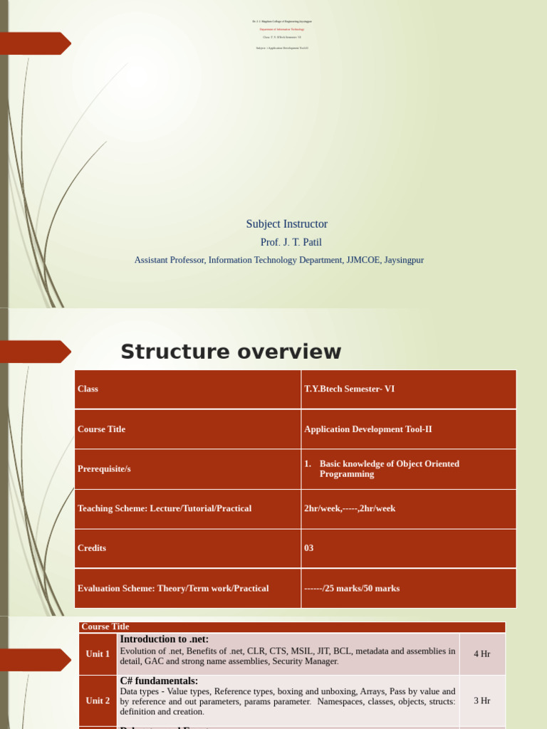 ADT-II - Unit 2 | PDF | Object Oriented Programming | C Sharp ...