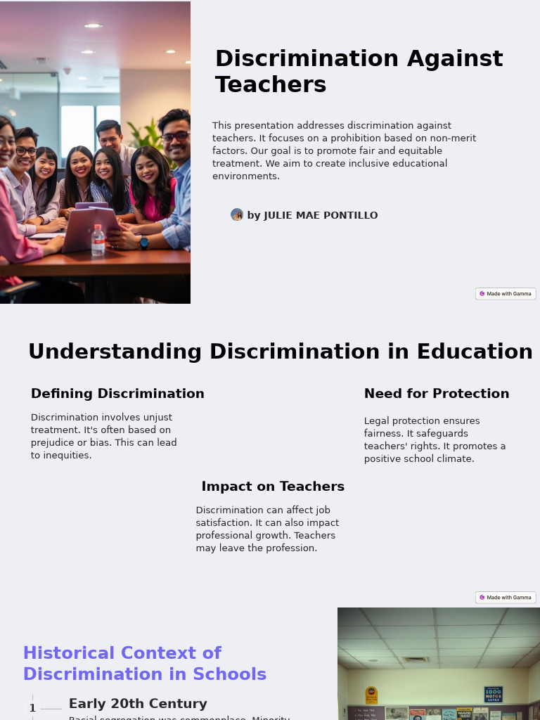 Discrimination Against Teachers | PDF