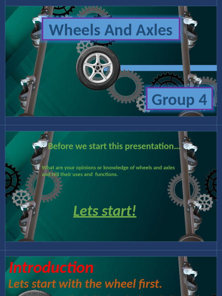 Science Wheel and Axel Group 4 | PDF