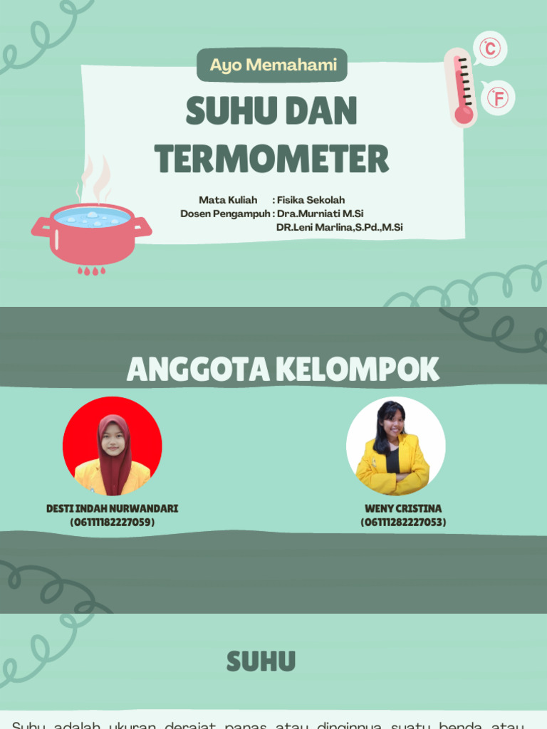 PPT SUHU DAN TERMOMETER K1A | PDF