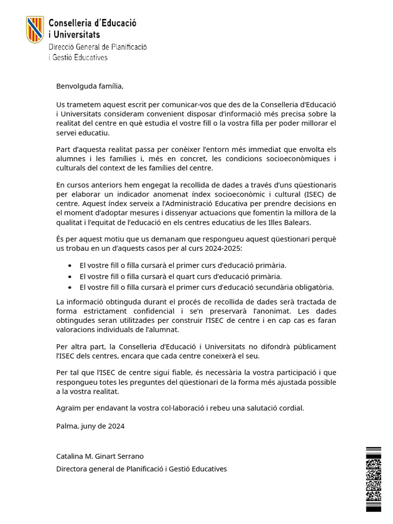 ISEC de Centre - Circular A Les Fam Lies | PDF