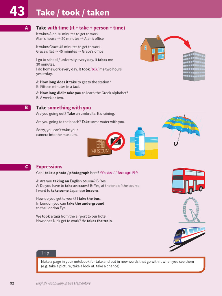 Understanding "Take" in English Usage | PDF | Linguistics