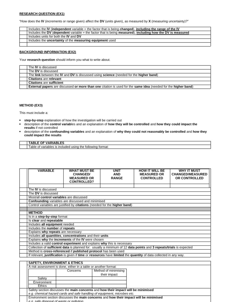 IA Physics Full Checklist PE EX An EV COMM | PDF | Statistics ...