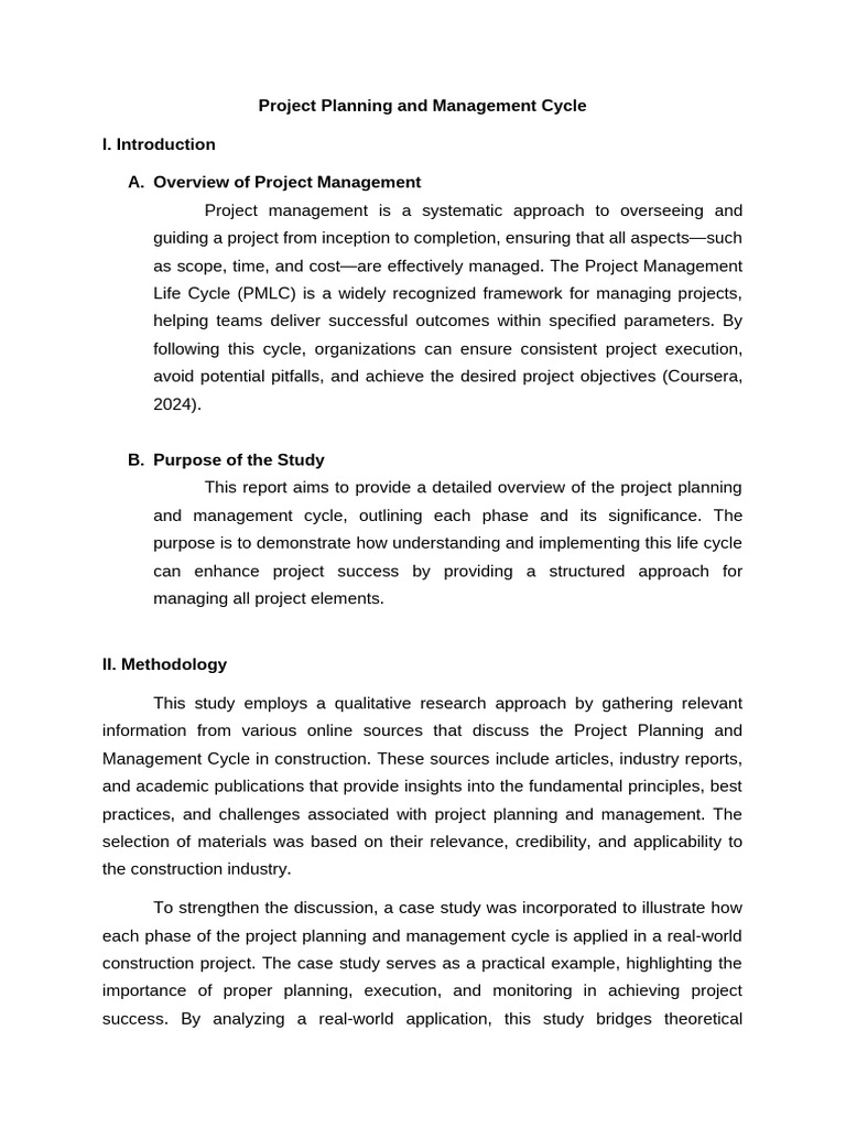 Project Planning and Management Cycle_Jalen B. Gordo_BS Architecture 5 | PDF | Project ...