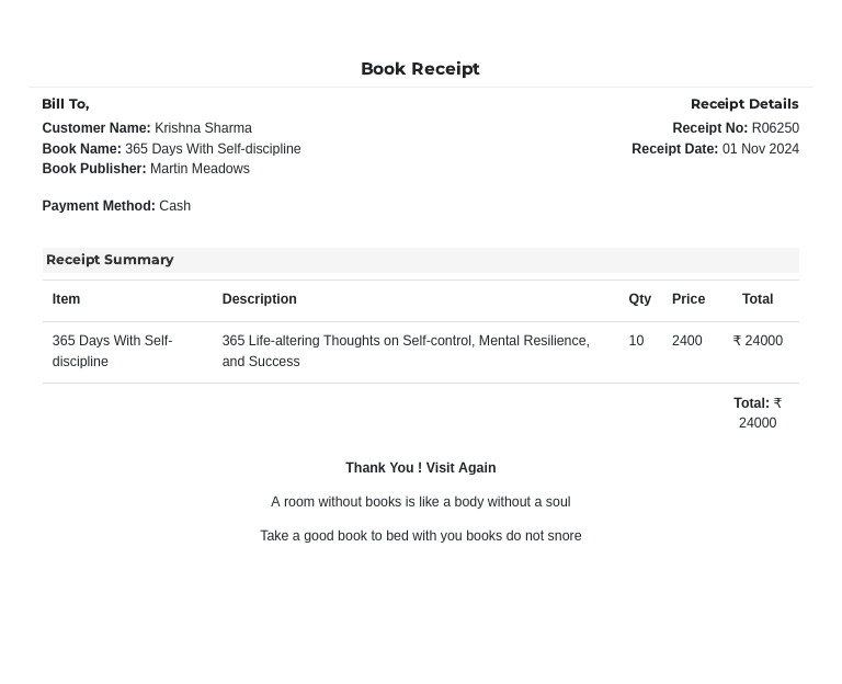 Book Invoice | PDF