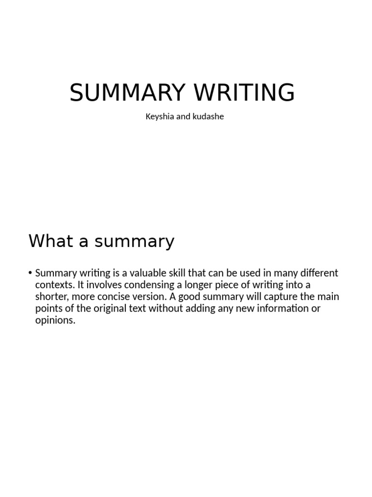 SUMMARY WRITING-WPS Office | PDF