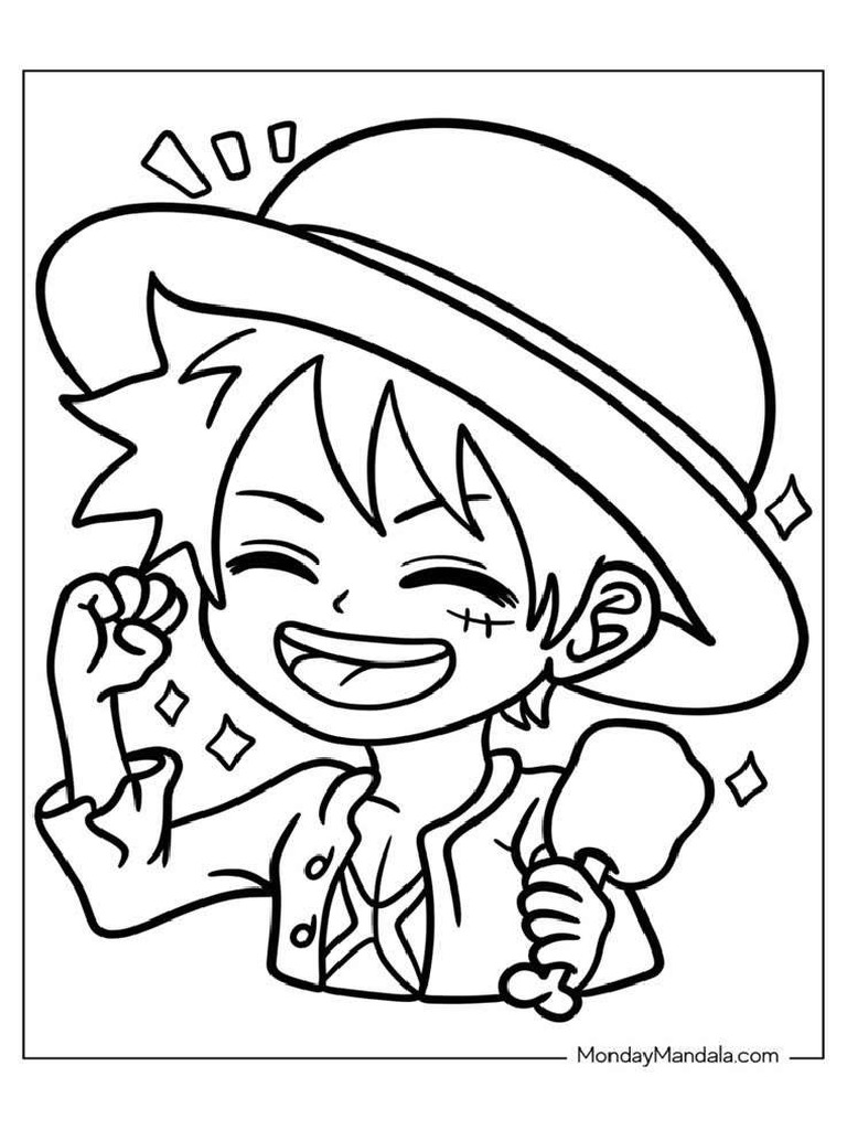 20 Luffy Coloring Pages (Free PDF Printables) | PDF